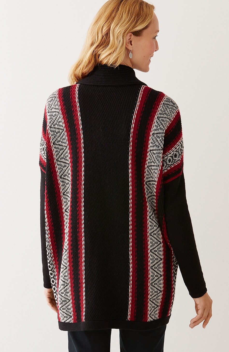 J.Jill ~ NEW Cozy & Pretty Wool Blend Blanket-Stitch Cardigan ~ NWT(2T2 ...