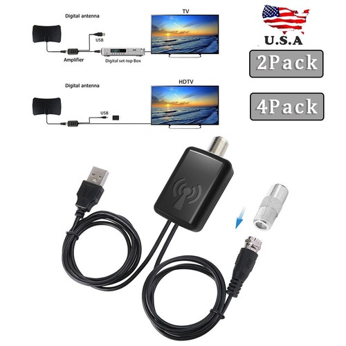2/4Pcs Indoor High-Gain Digital TV Antenna Amplifier HDTV Signal ...