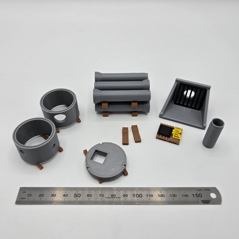 1/50 Scale Precast Outlet With Pipes Truck Load/Diorama "Various ...