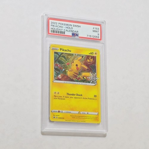Pokémon TCG Pikachu Pokemon Promos SWSH153 Holo Holiday Promo PSA Grade ...