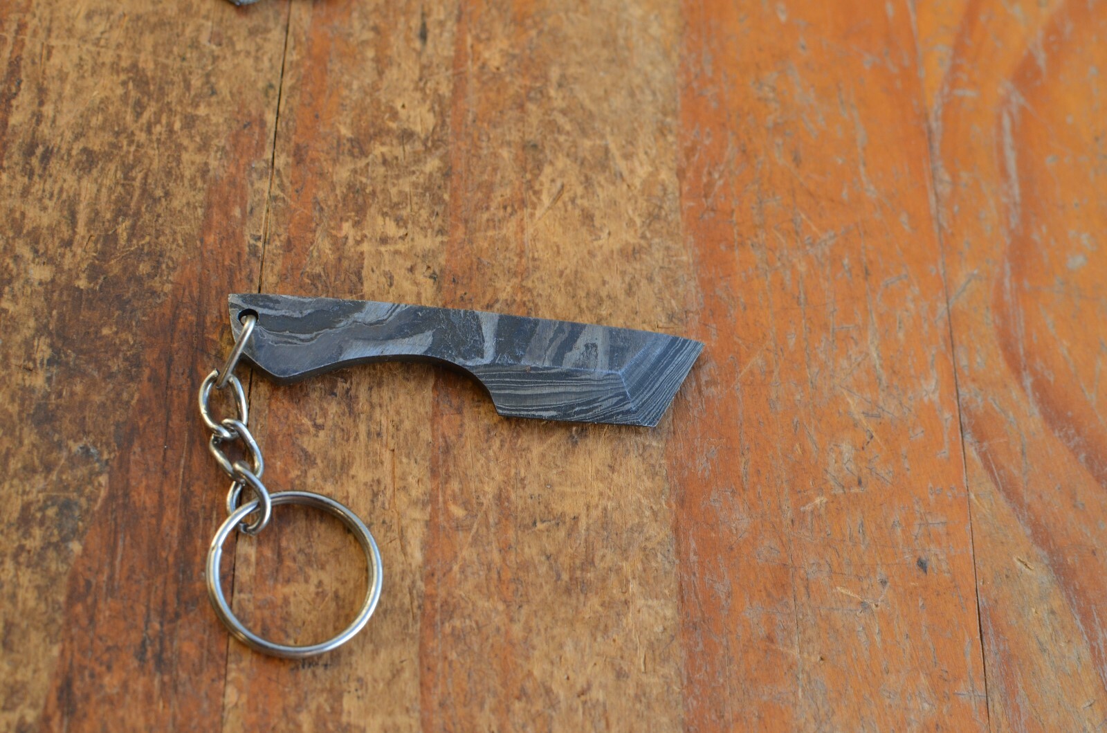 hand forged key chain in damascus steel new from the Eagle Collectionc ...
