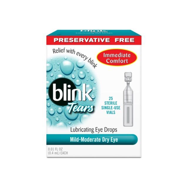 Blink Tears Lubricating Eye Drops, Single Use 25 Ct (Pack of 1) Exp 7/ ...