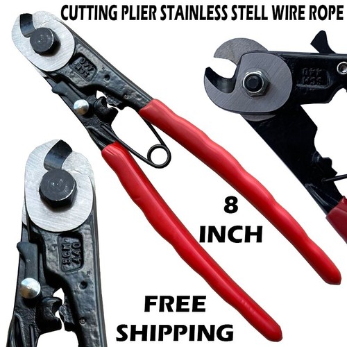 Cutting Pliers Stainless Steel Wire Rope 8" Cutters Cable Cutter Snips ...