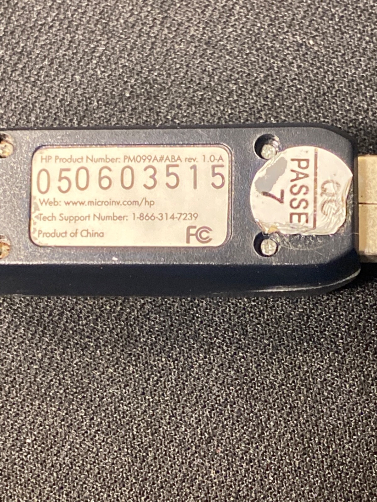 HP USB Wireless Optical Mouse Receiver with Channel 1 2 PM099A #ABA rev ...