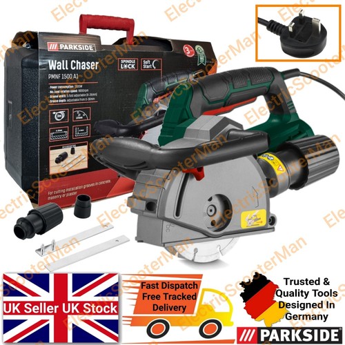 Parkside 1500W Wall Chaser Double Grinder Slotter Ø125mm Diamond ...