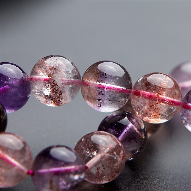 Natural Super Rare Seven Lepidocrocite Melody Stone Beads Bracelet 13mm ...
