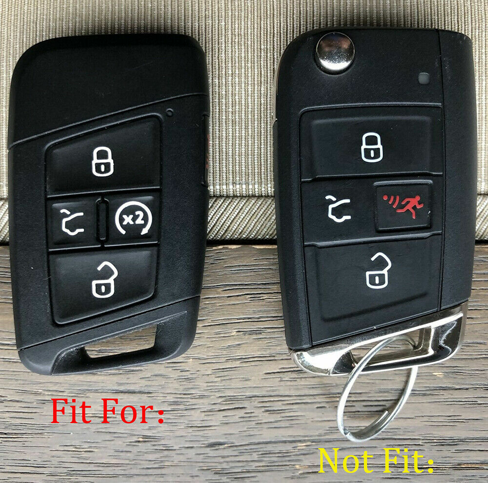Fit VW Taos Atlas Jetta Tiguan 4 Button Smart Remote Key Fob Silicone ...