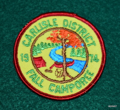 BOY SCOUT PATCH - CARLISLE DISTRICT 1974 PATCH - KEYSTONE AREA COUNCIL ...