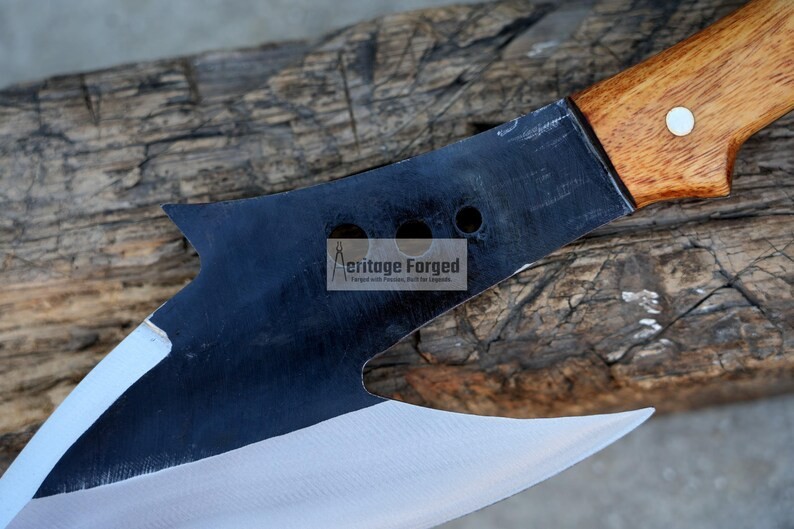 Custom Handmade Carbon Steel Blade HARPOON Viking Axe | Hunting Axe ...