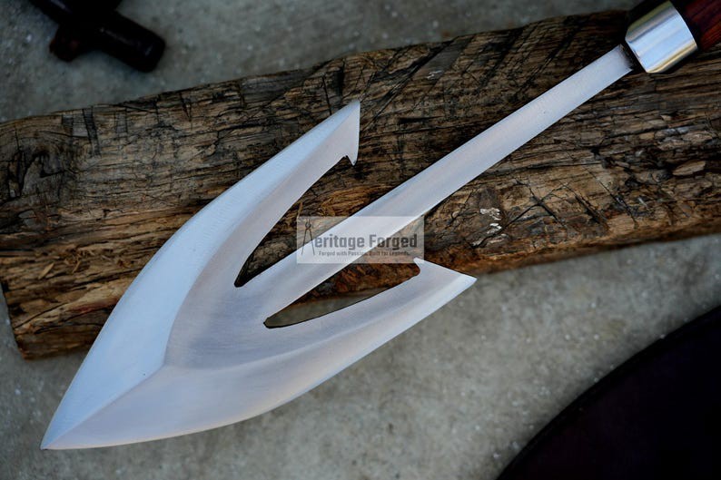 Custom Handmade Carbon Steel Blade Viking Spear | Hunting Spear Camping ...