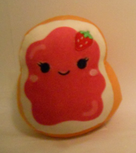 Squishmallow Strawberry Jelly on Bread 5" Soft Stuffed Toy (No Hang ...