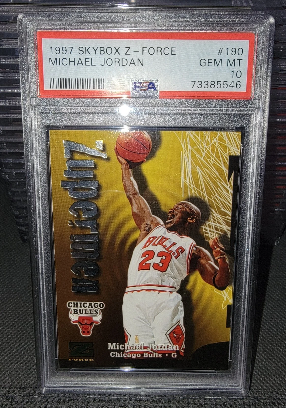 Michael Jordan 1997 SkyBox Z-Force #190 Zupermen PSA 10 Price Guide ...