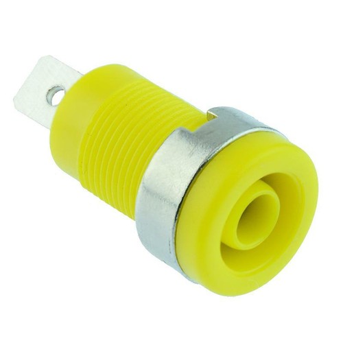 4mm Yellow Shrouded Banana Panel Mount Test Socket Connector ...