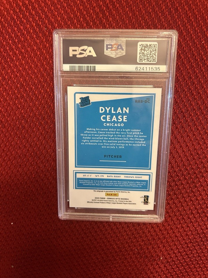 Dylan Cease Graded Rookie Auto Gem Mint 10 Great Card | eBay