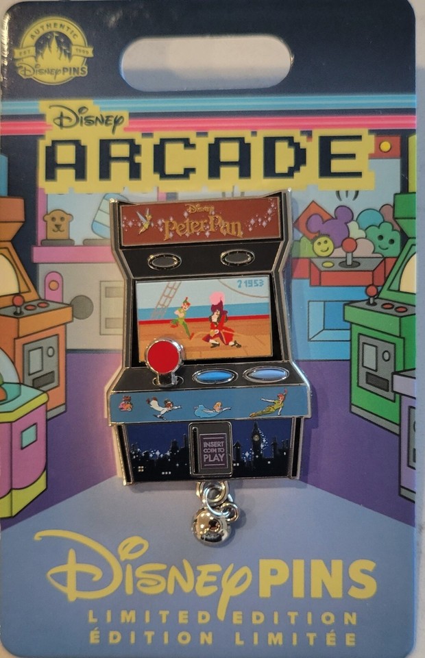 2023 Disney Parks Arcade pin Peter Pan Captain Hook Limited Edition LE ...