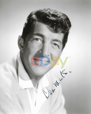 DEAN MARTIN - terrific fountain pen ink SIGNED 8x10 b&w vintage photo ...