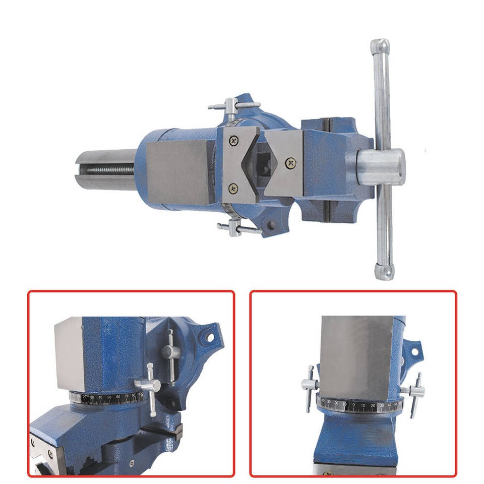 5" Heavy Duty Swivel Multi-Purpose Rotating Bench Vise 360 Degrees ...