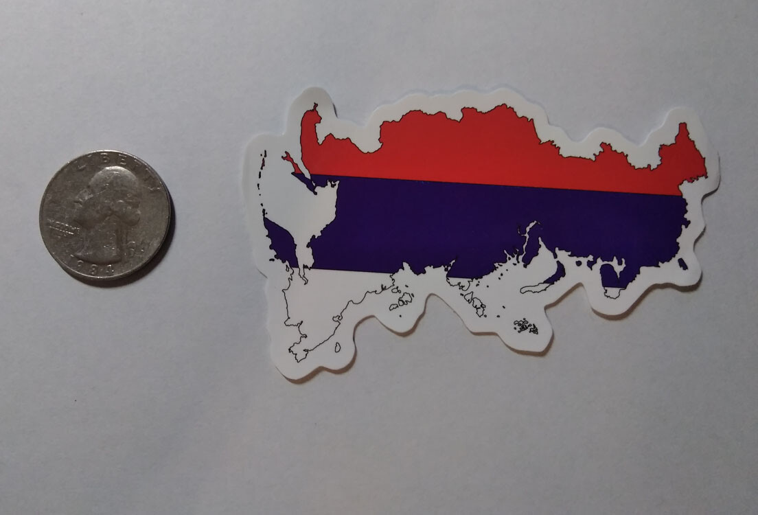 Map of Russia Flag sticker High quality One of a kind | eBay