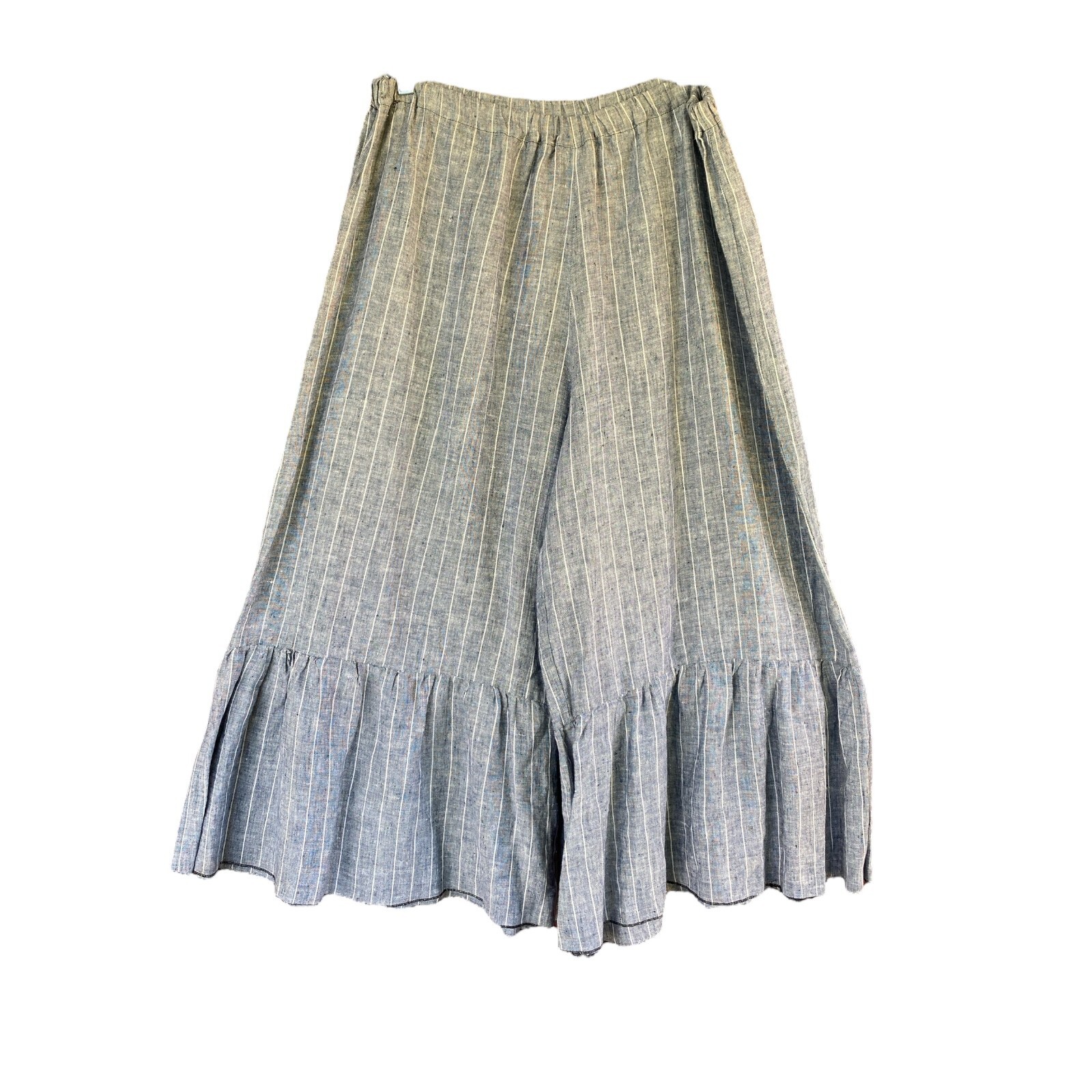Sarah Clemens Long Bloomers -L- Yarn-Dyed Gray Pinstr… - Gem