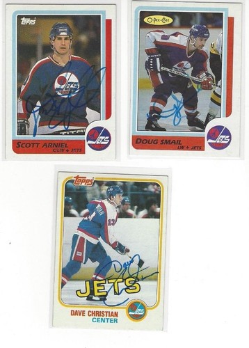 1986 OPC #256 Doug Smail Winnipeg Jets Autographed Signed Hockey Card ...