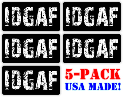 5-pack Funny IDGAF Hard Hat Stickers / Laborer Foreman Helmet Decals ...