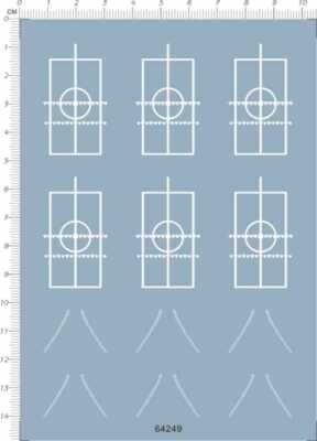 Super Detail Up 1/700 Scale Helicopter Deck Line Marking Model Water ...