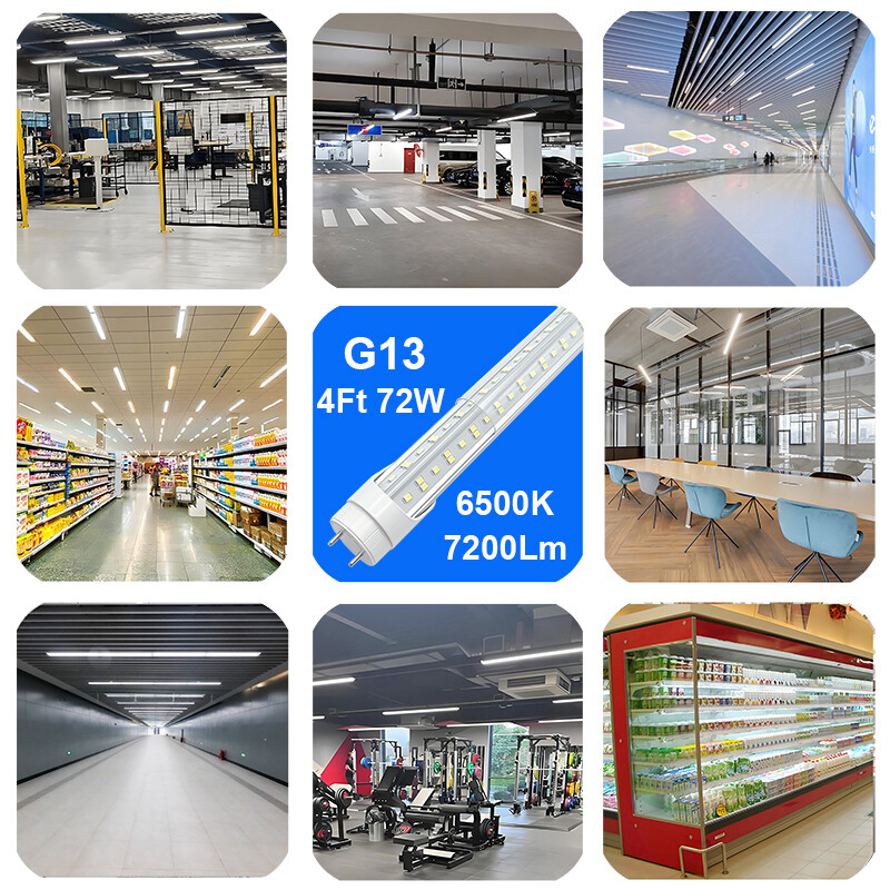 24 Pack 4Ft Led Replacement Fluorescent Tubes G13 Bi-Pin 72W T8 4 Ft ...