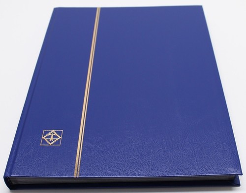 BLUE 32 Page Lighthouse Stamp Stock Book with Black Pages, 9 Strips per ...