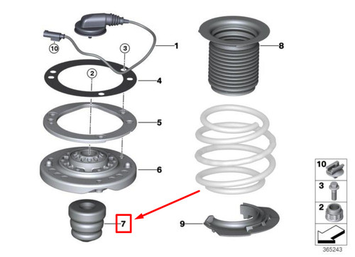 NEW BMW 2 F22,F87 FRONT ADDITIONAL SHOCK ABSORBER 6859768 31336859768 ...