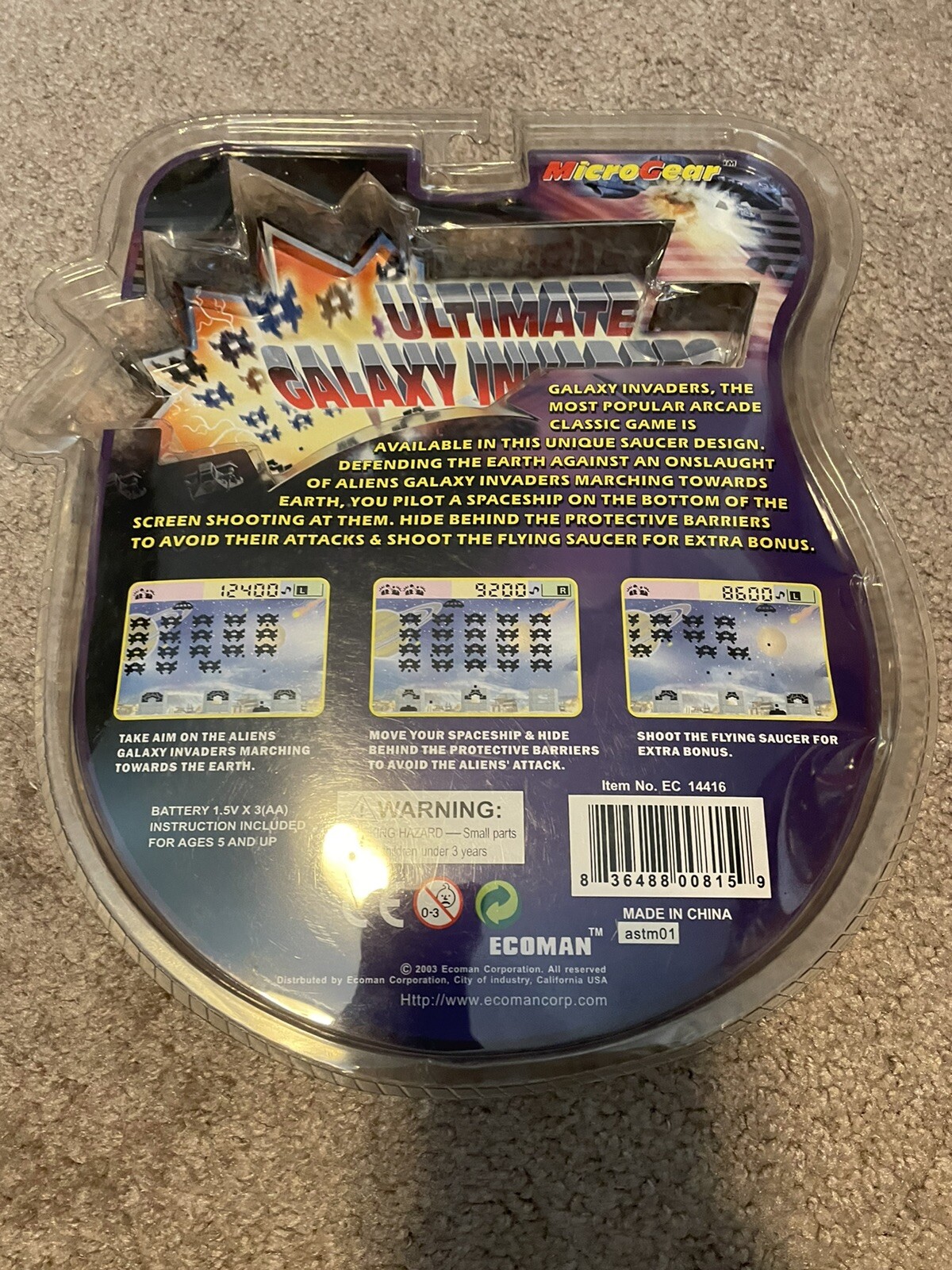 Micro gear Ultimate Galaxy Invaders Handheld Electronic Game New In ...