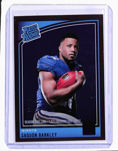 2018 Donruss #306 Saquon Barkley Season Stat Line #/99 | eBay