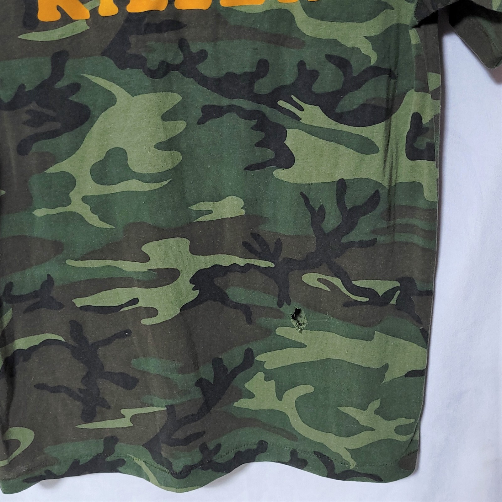 1985 VTG *BUCK KILLER* Distressed Army Camo Shirt Men… - Gem