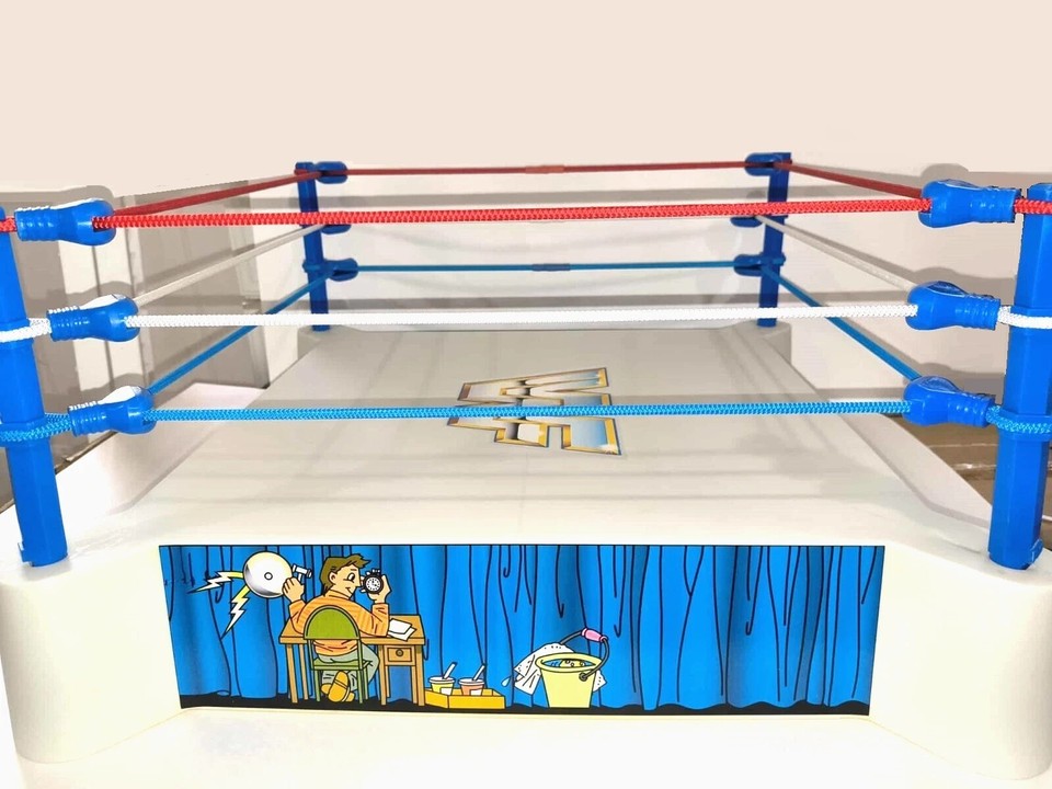 PRE-OWNED REBUILT LJN WWF "SLING 'EM FLING 'EM" WRESTLING RING ~ FREE ...