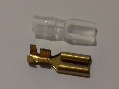 8mm NON INSULATED FEMALE (FITS 8mm MALE) SPADE BRASS TERMINAL ...
