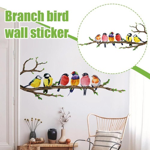 Birds Branch Wall Stickers Mural Art Decal Wallpaper Home Wall Decor ...