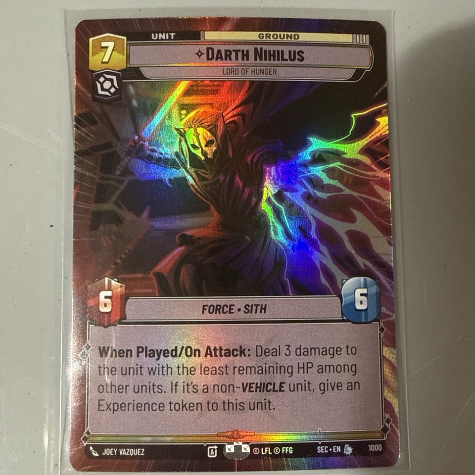 Star Wars CCG Darth Nihilus Foil (Lord of Hunger) Unplayed Excellent ...