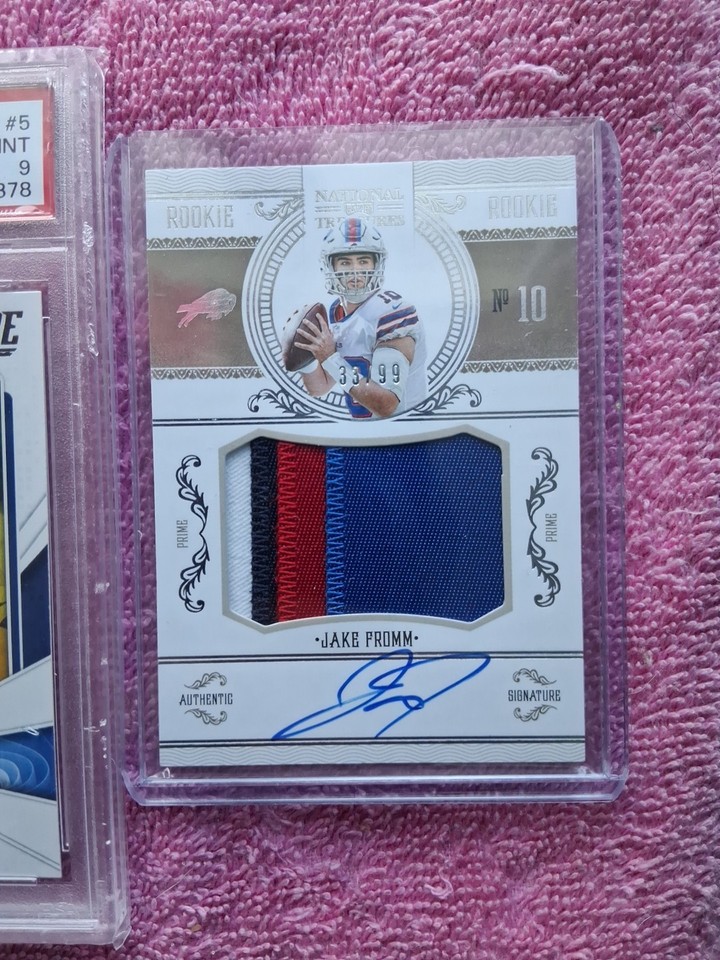 Josh Allen Rookie Graded 9 Jake Fromm National Treasure Auto Rookie ...