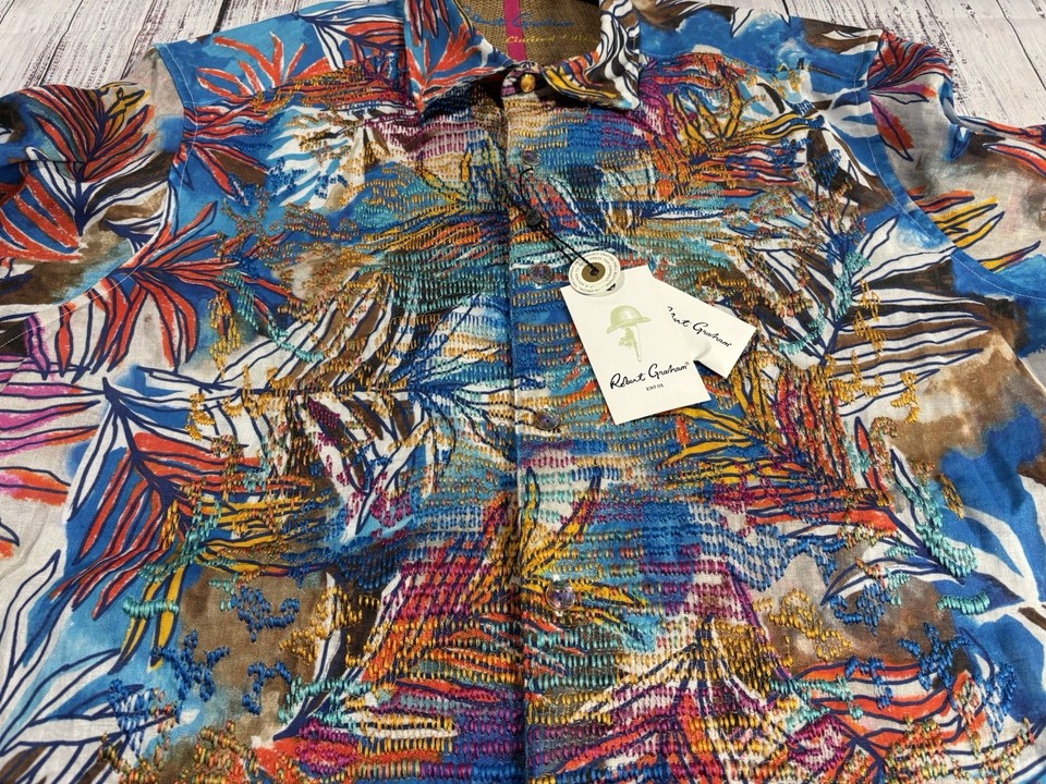 NEW Mens Robert Graham Shirts Sz 2XL LIMITED EDITION Rare Linen 0588 | eBay