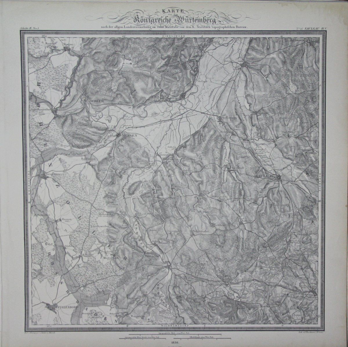 Carte Topographique Saulau. Feuille 5 De: "Atlas Topographique Du ...