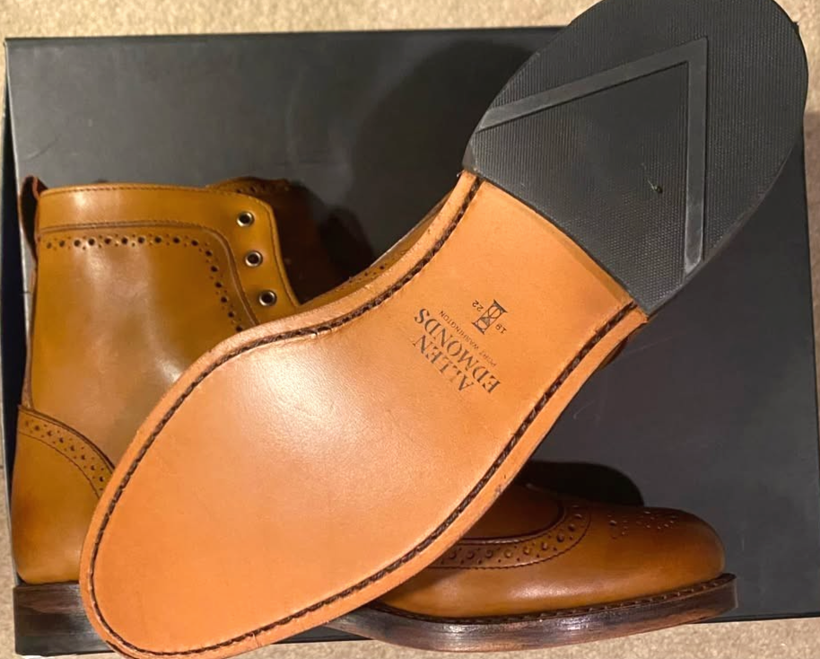 Allen Edmonds Walnut 'Dalton' Dress Boots NIB Men's Size 9.5 D | eBay