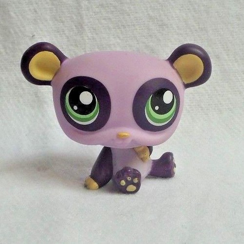 LITTLEST PETSHOP PET SHOP LPS #1305 HASBRO PANDA BEAR VIOLET ET MAUVE ...