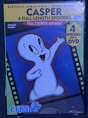 Cartoon Classics: Casper Vol 1. (Dvd, 2005) 4 Episodes + 2 Bonus ...