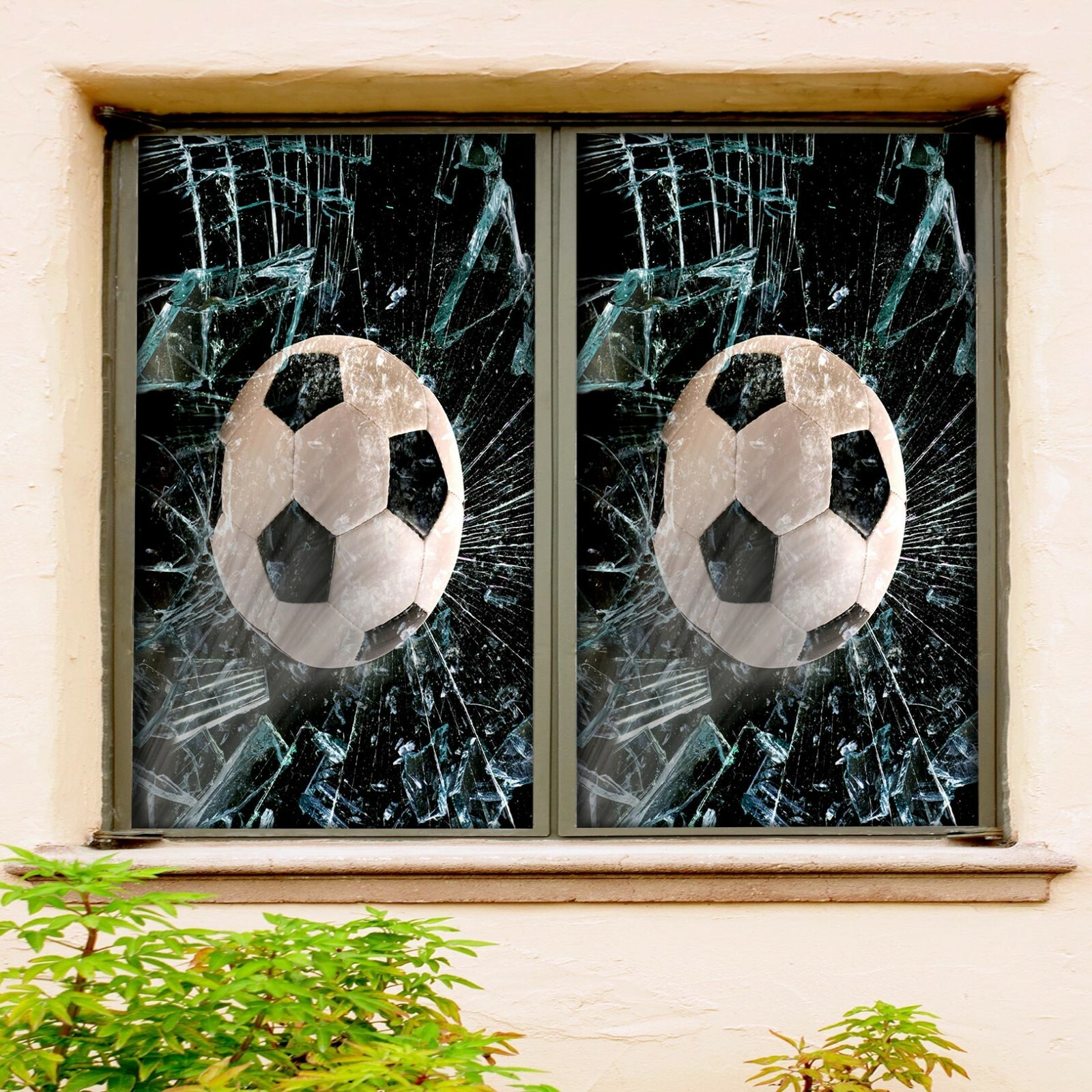 3D Football Glass A551 Window Film Print Sticker Cling Stained Glass UV ...