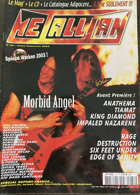 Magazine Metallian n°33, Morbid Angel, Rage, King Diamond, Six Feet ...