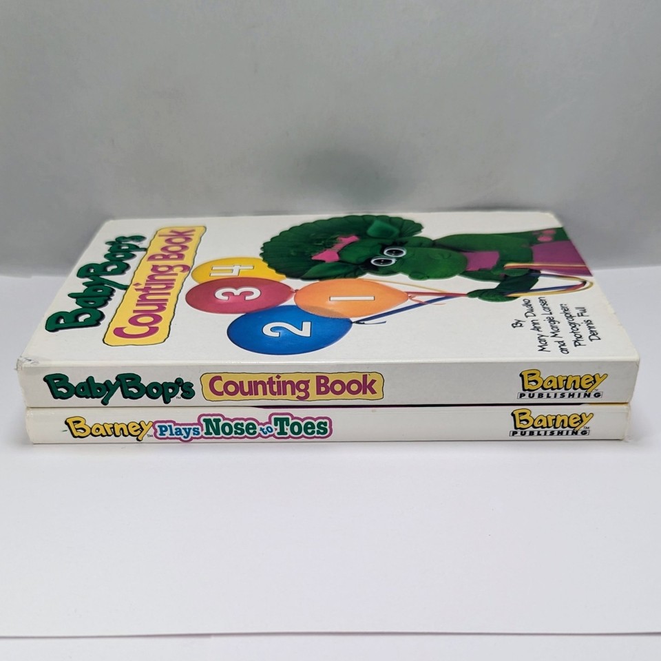 Vintage 1996 Barney Plays Nose To Toes Baby Bop Counting Book Board Lot ...