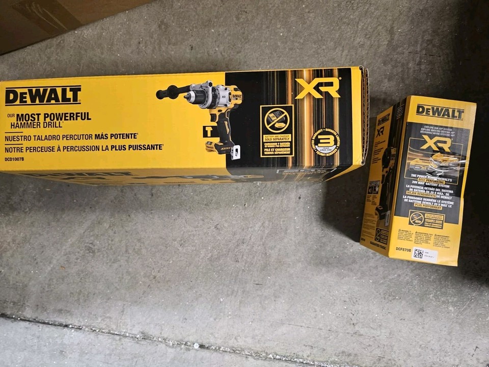 DEWALT XR HAMMERDRILL/ DRIVER DCD1007B AND QUIET HYDRAULIC IMPACT ...