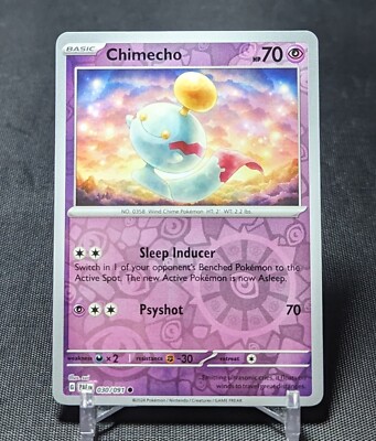 Chimecho Common Reverse Holo Psychic 2024 PALDEAN FATES Pokemon TCG ...