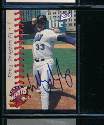 1997 Best #8 Tony Dougherty Akron Aeros Signed Autograph (DO10) SWSW6 ...
