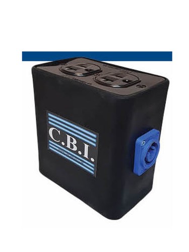 6pk PowerCon Rubber Quad Box Power Distribution Twist-Lock Distro link ...