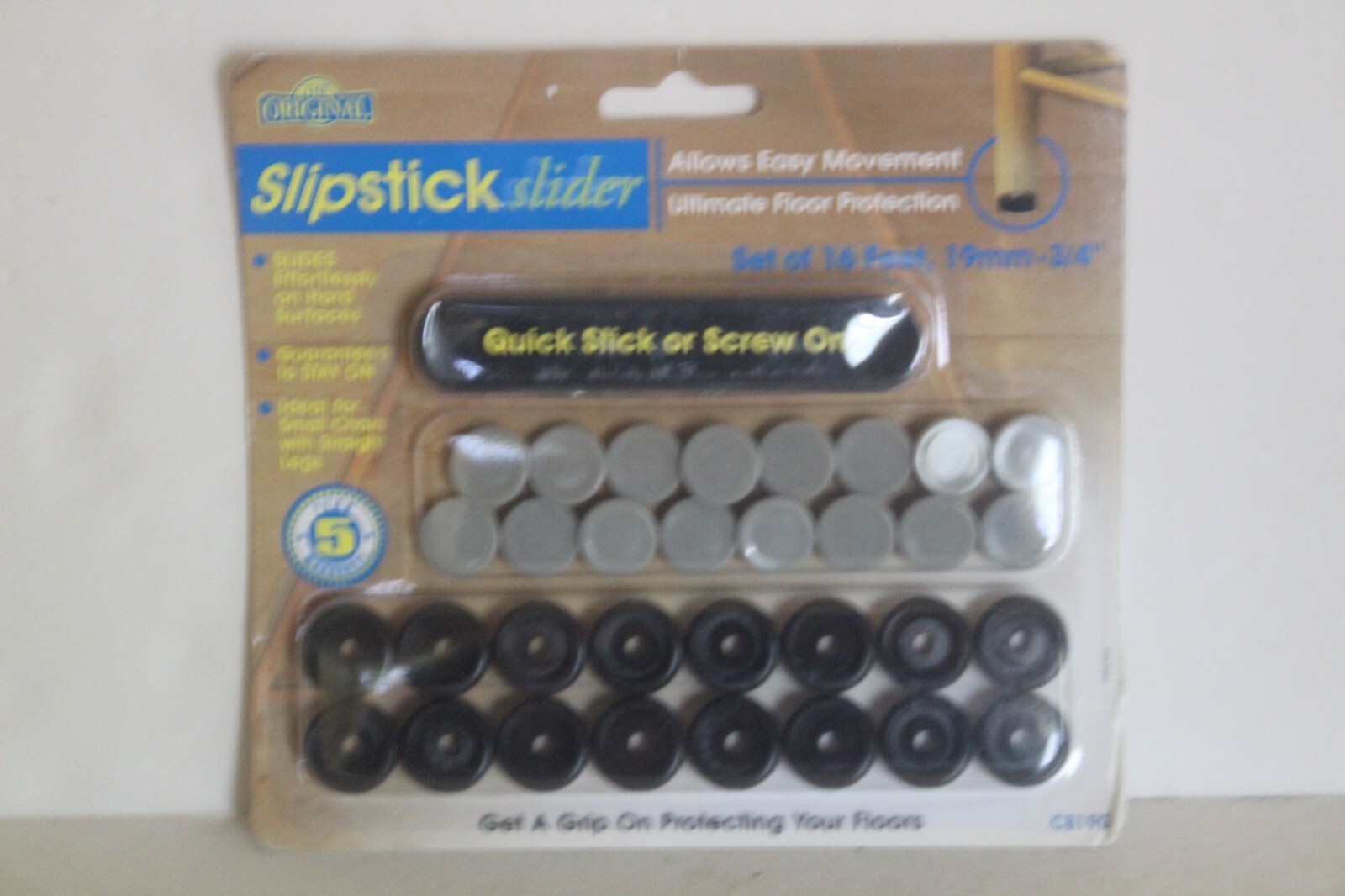 Slipstick Slider 3/4 in Floor Protector Furniture 16 Chair Slider Feet ...